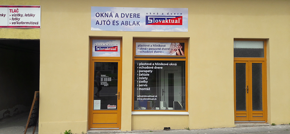 Šahy: vzorková predajňa presťahovaná do nového - Okná a dvere SLOVAKTUAL.